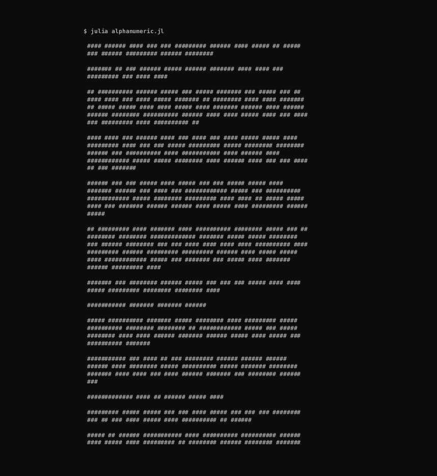 Poem 2 Alphanumeric